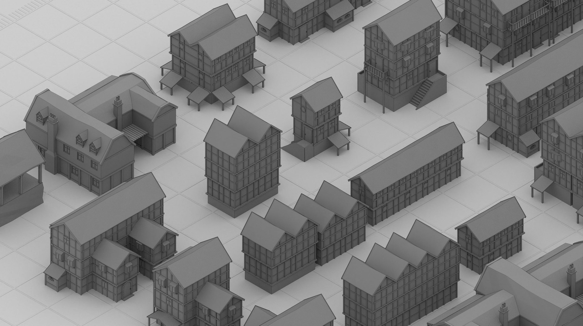 3D Mega Medieval Buildings Pack - TurboSquid 2341647