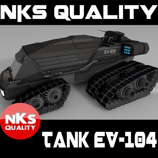 3ds max futuristic tank rocket ev-104