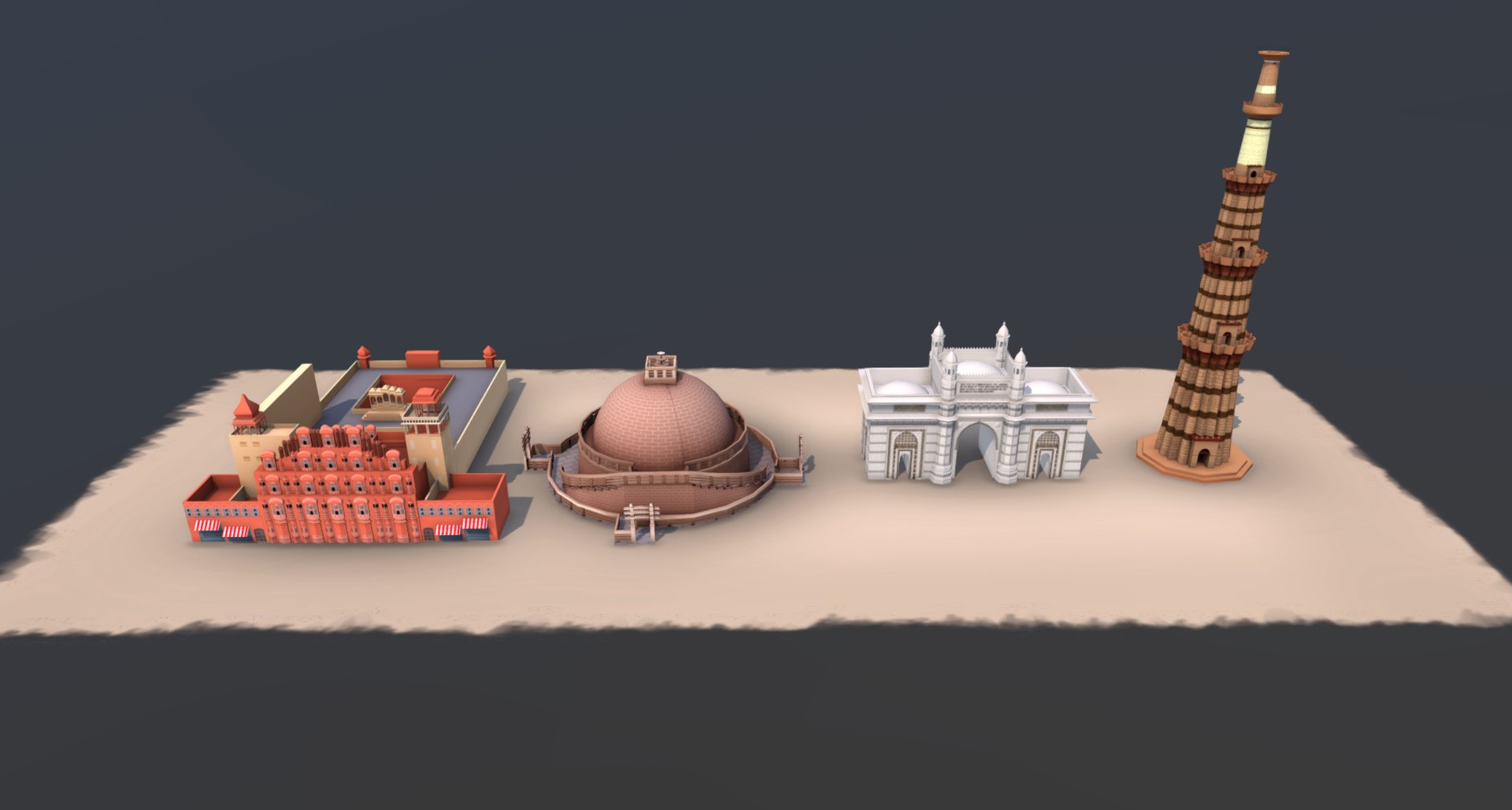 Monuments India 3D Model - TurboSquid 1588089