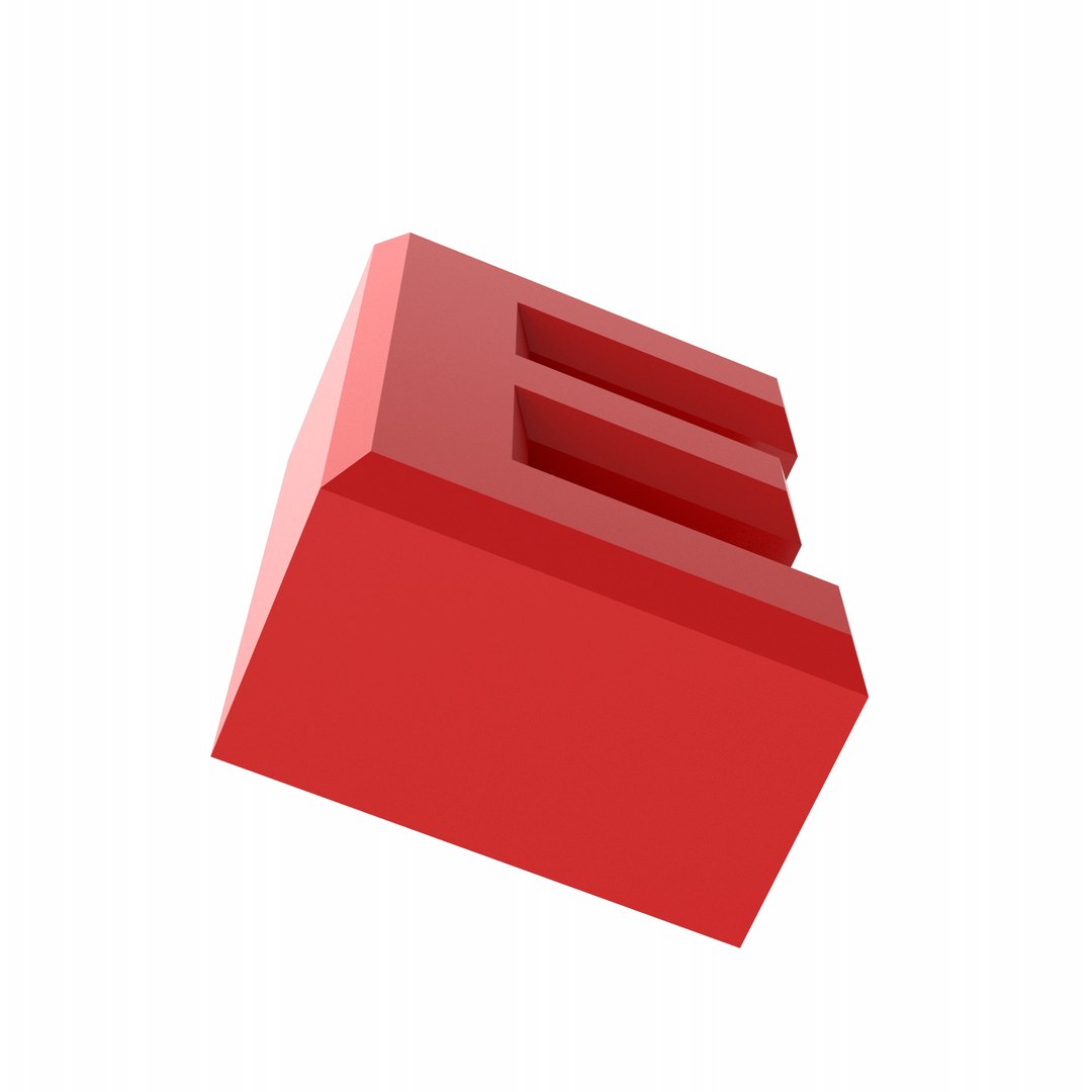 Red Letter E 3D Model - TurboSquid 2271673