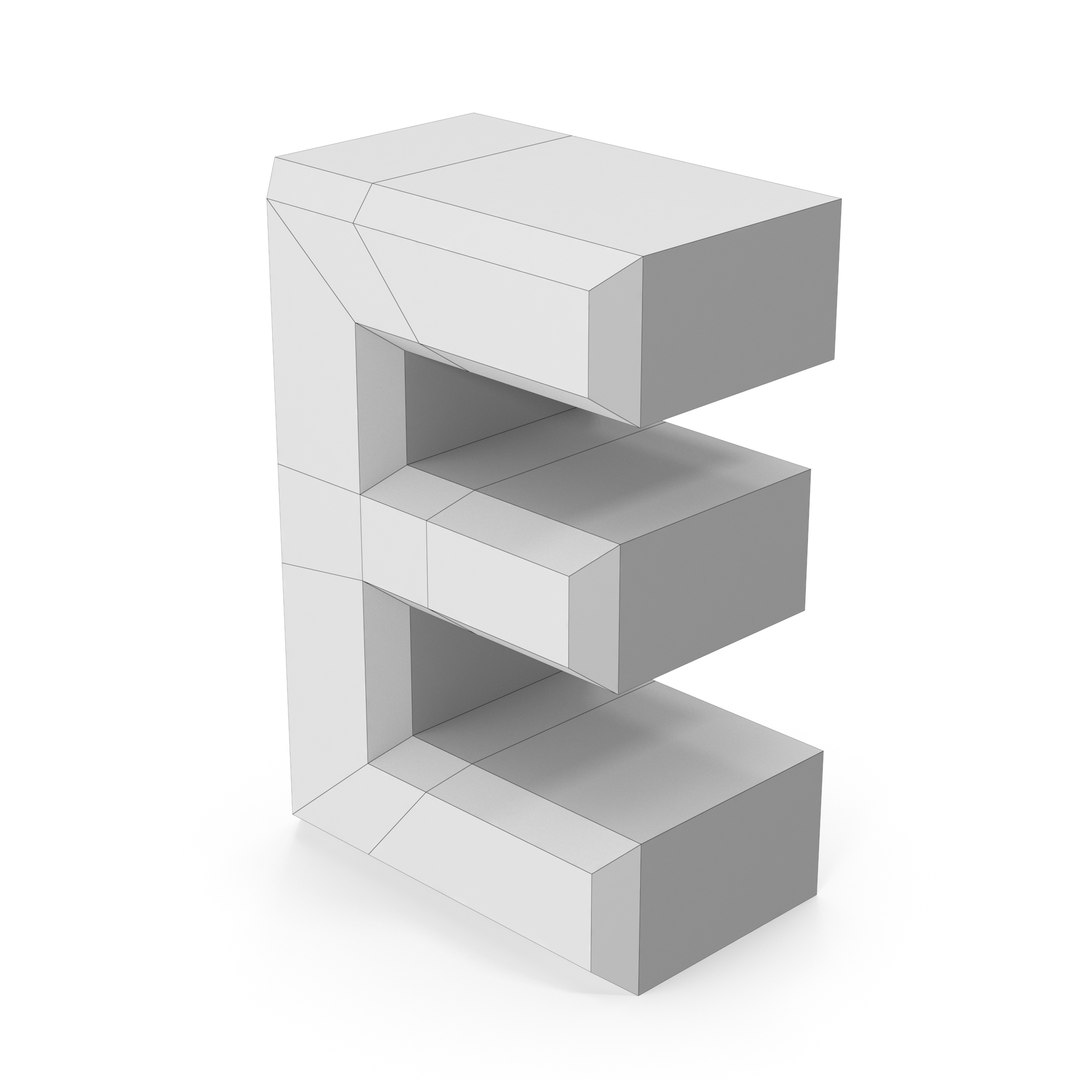 Red Letter E 3D Model - TurboSquid 2271673