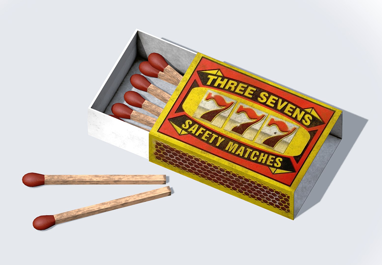 Sevens Safety Matches Box Model - TurboSquid 1347452