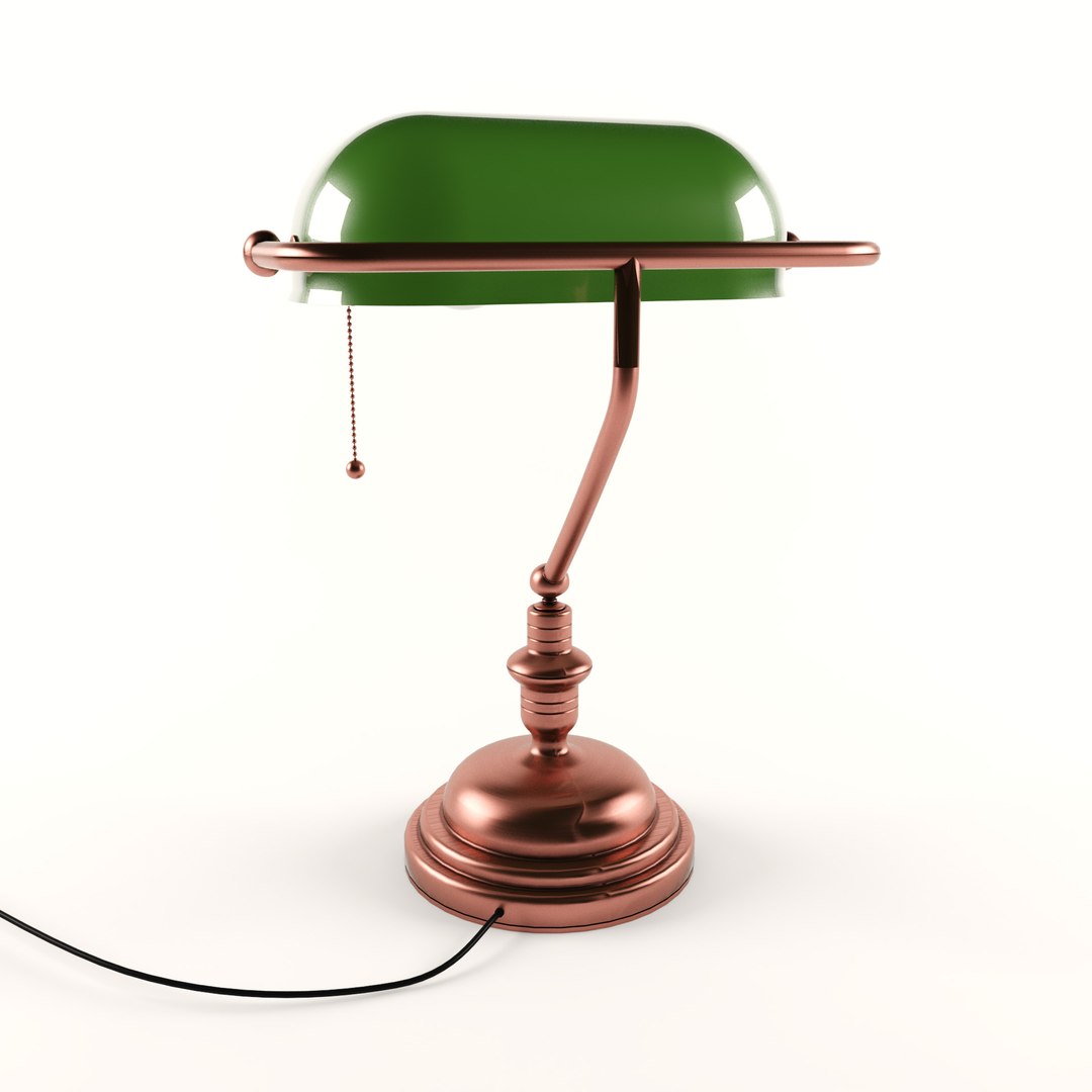 3D Model Bankers Lamp - TurboSquid 1504162
