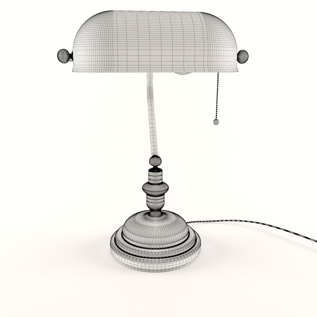 3D Model Bankers Lamp - TurboSquid 1504162