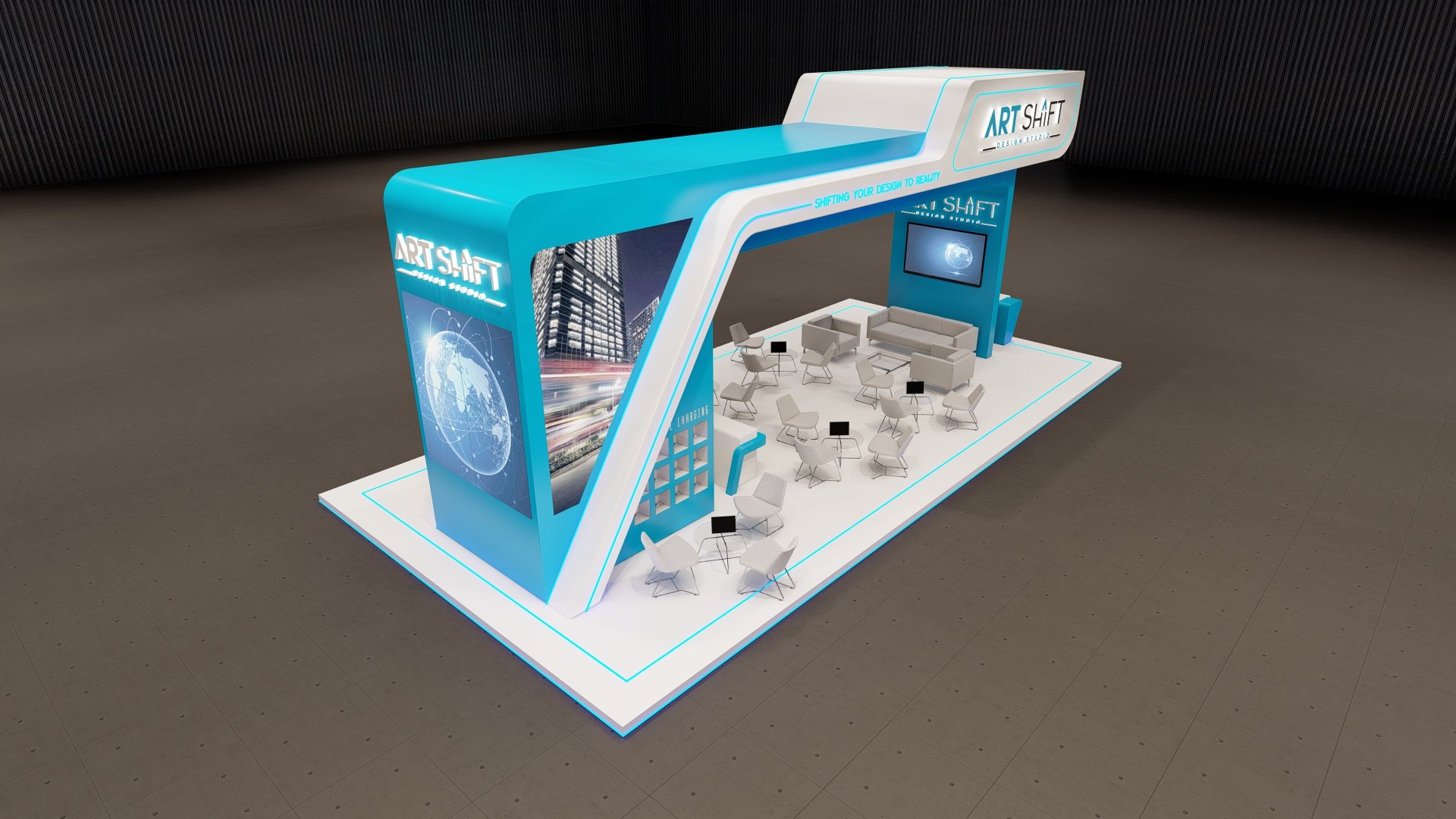 Exhibition Booth Stand 12 X 6m Model - TurboSquid 2391532