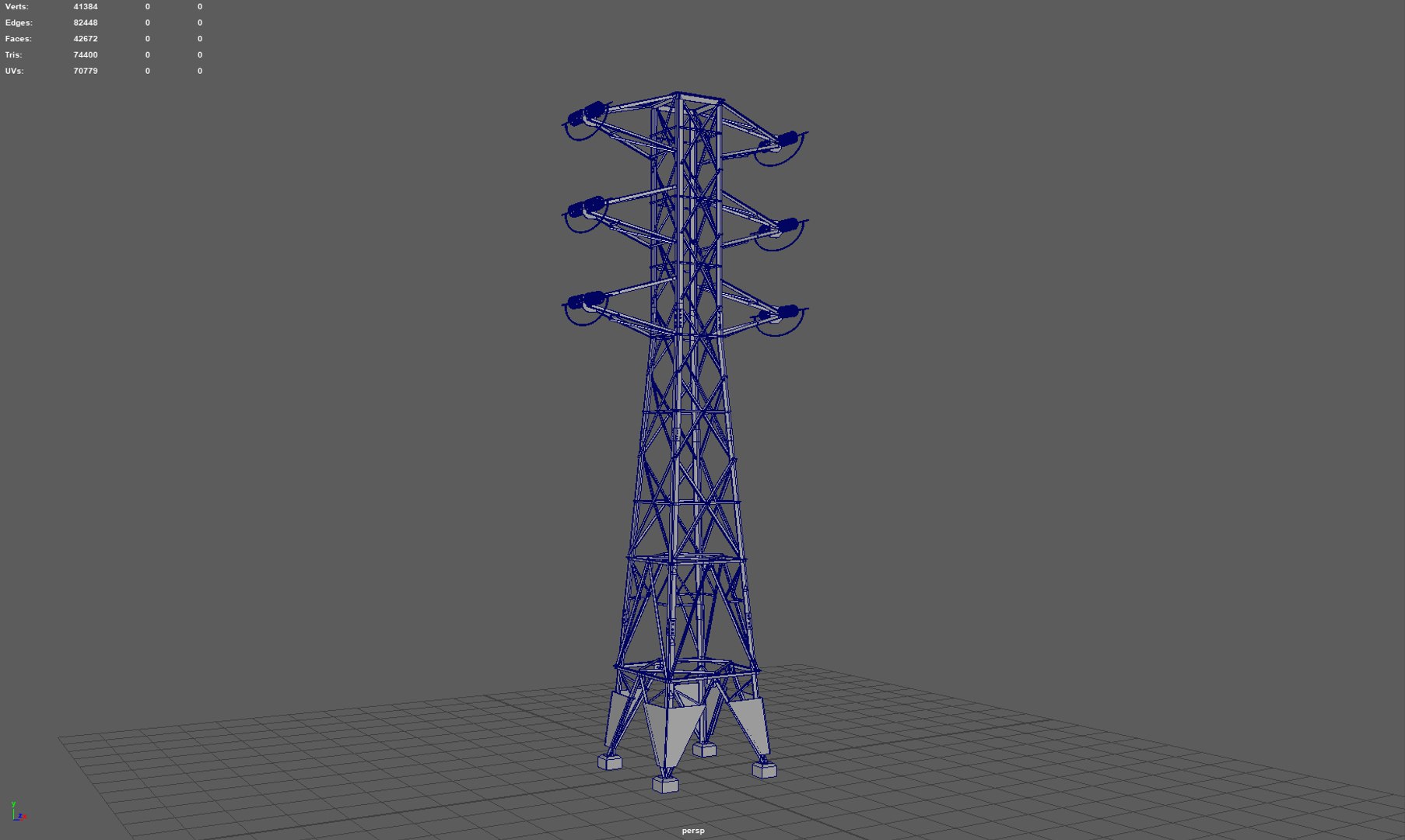 Power Line 3D Model - TurboSquid 1934296