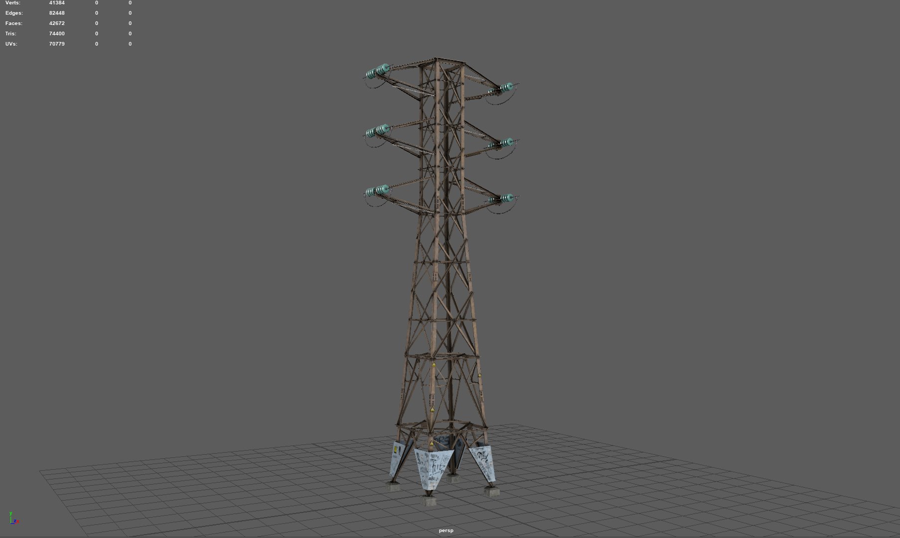 Power Line 3D Model - TurboSquid 1934296