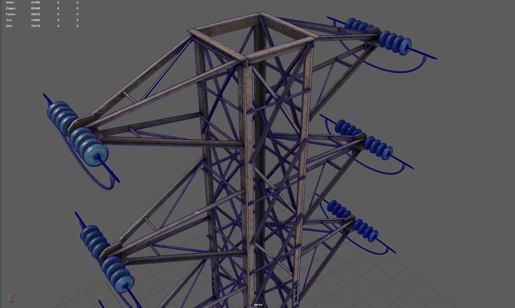 Power Line 3D Model - TurboSquid 1934296