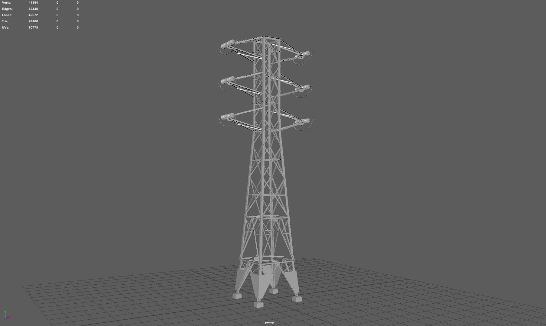 Power Line 3D Model - TurboSquid 1934296