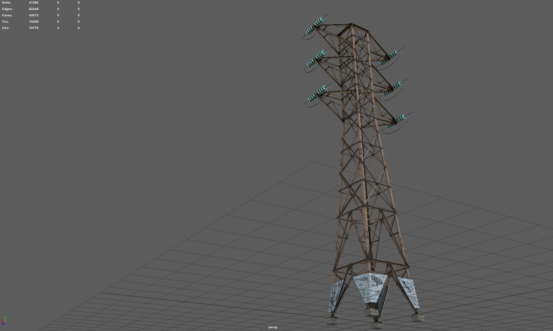 Power Line 3D Model - TurboSquid 1934296