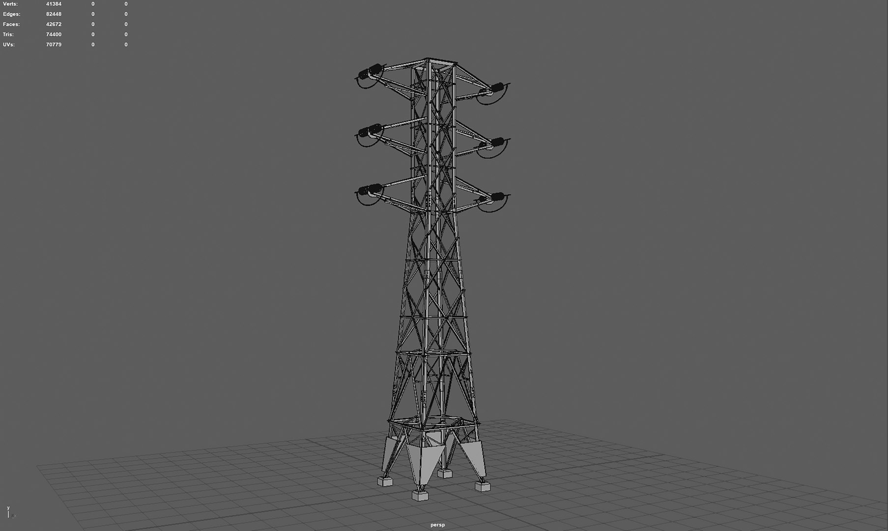 Power Line 3D Model - TurboSquid 1934296