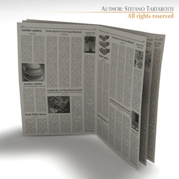 newspaper news new 3d model