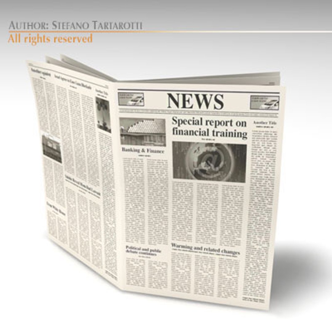 Newspaper News New 3d Model
