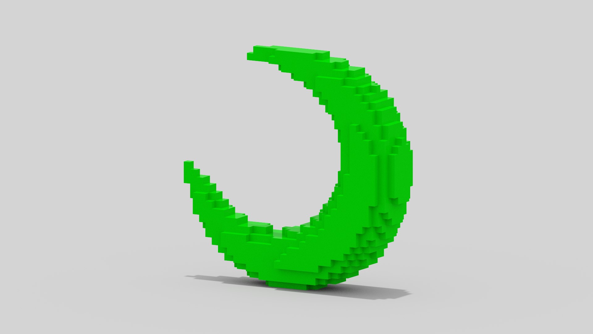 3D Model Green Voxel Moon - TurboSquid 2036674