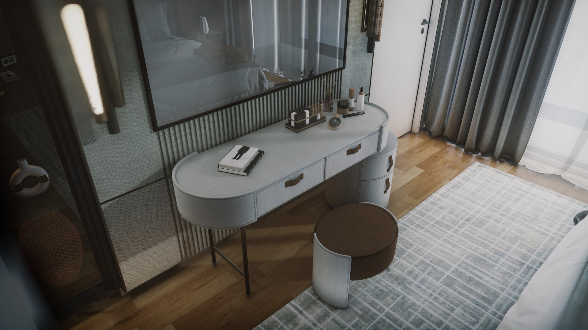 3D Hill House Interior Scene Bed Room Modern Interior Design 3D Model ...