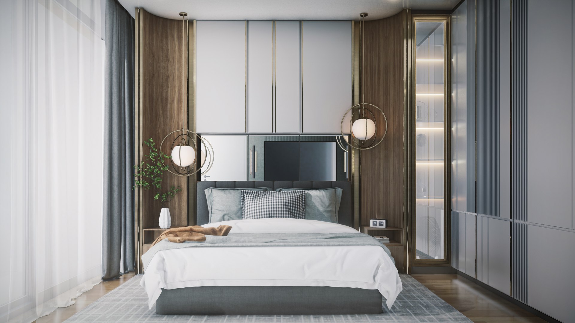 3D Hill House Interior Scene Bed Room Modern Interior Design 3D Model ...