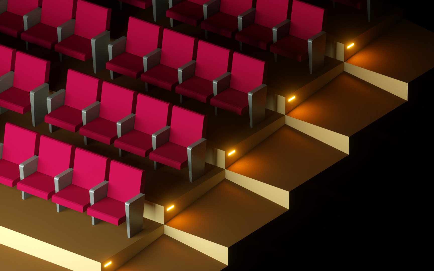 3D Low-poly Cinema Hall Movie Theater Model Model - TurboSquid 1744284