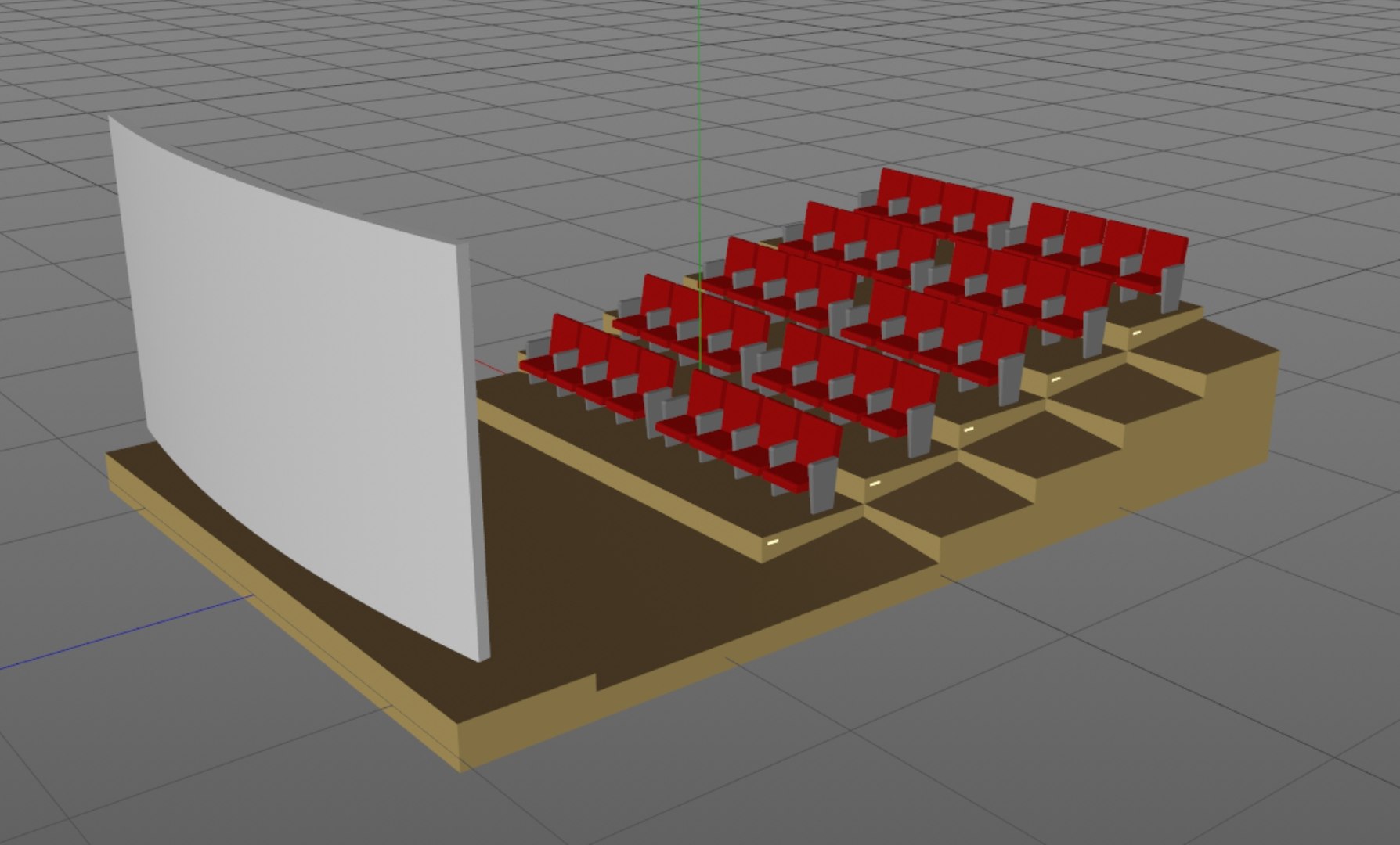 3D Low-poly Cinema Hall Movie Theater Model Model - TurboSquid 1744284