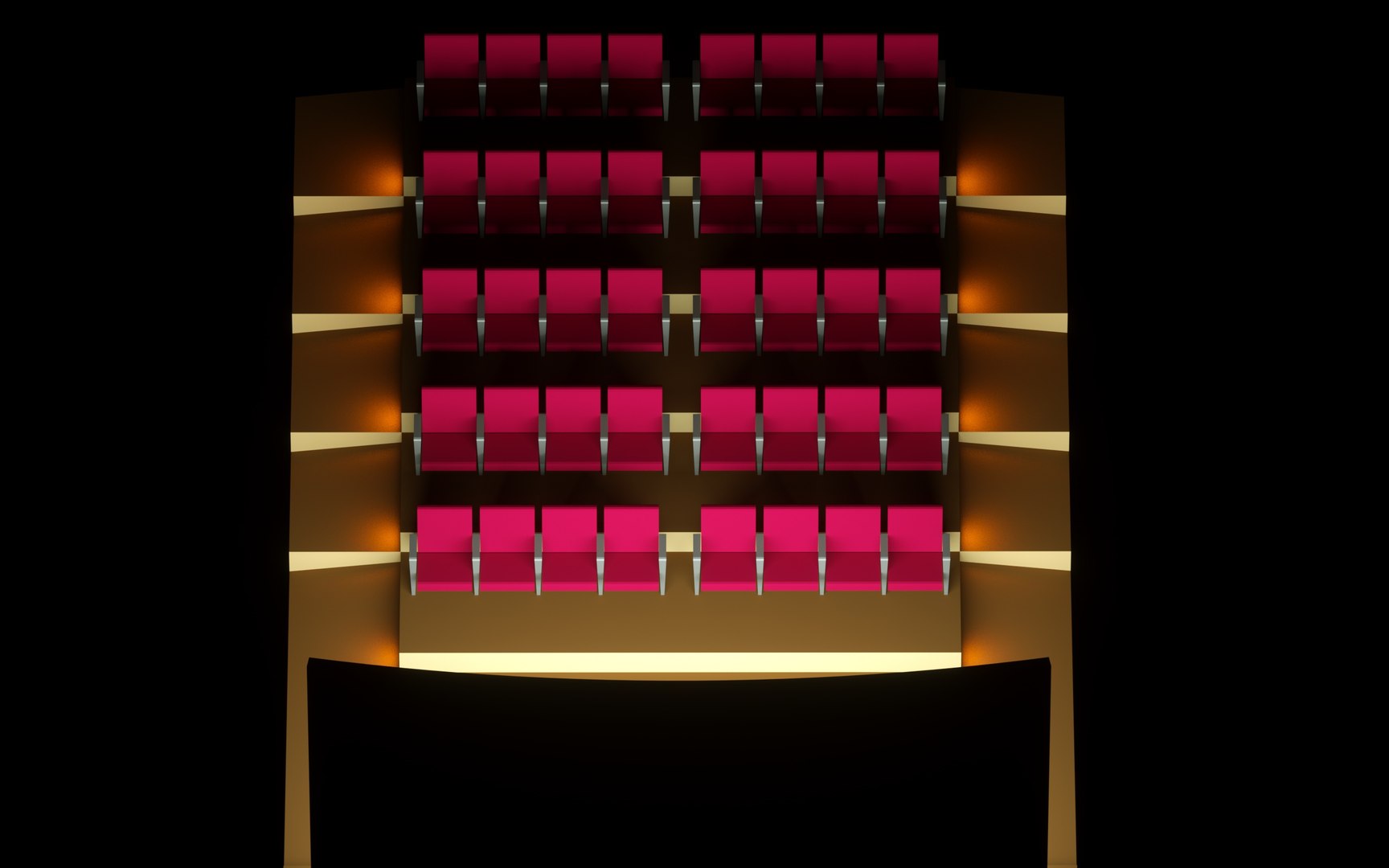 3D Low-poly Cinema Hall Movie Theater Model Model - TurboSquid 1744284