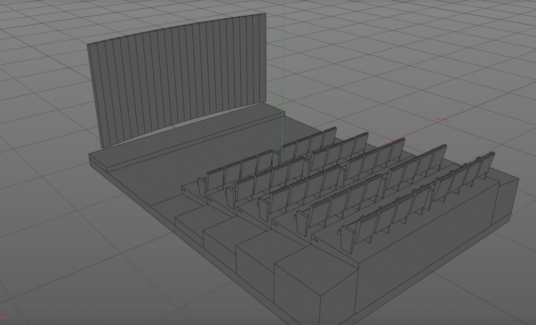 3D Low-poly Cinema Hall Movie Theater Model Model - TurboSquid 1744284