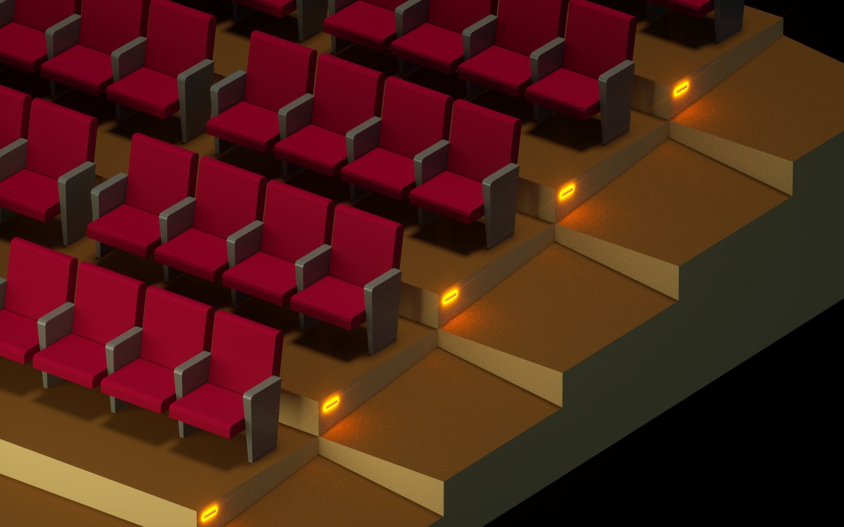 3D Low-poly Cinema Hall Movie Theater Model Model - TurboSquid 1744284