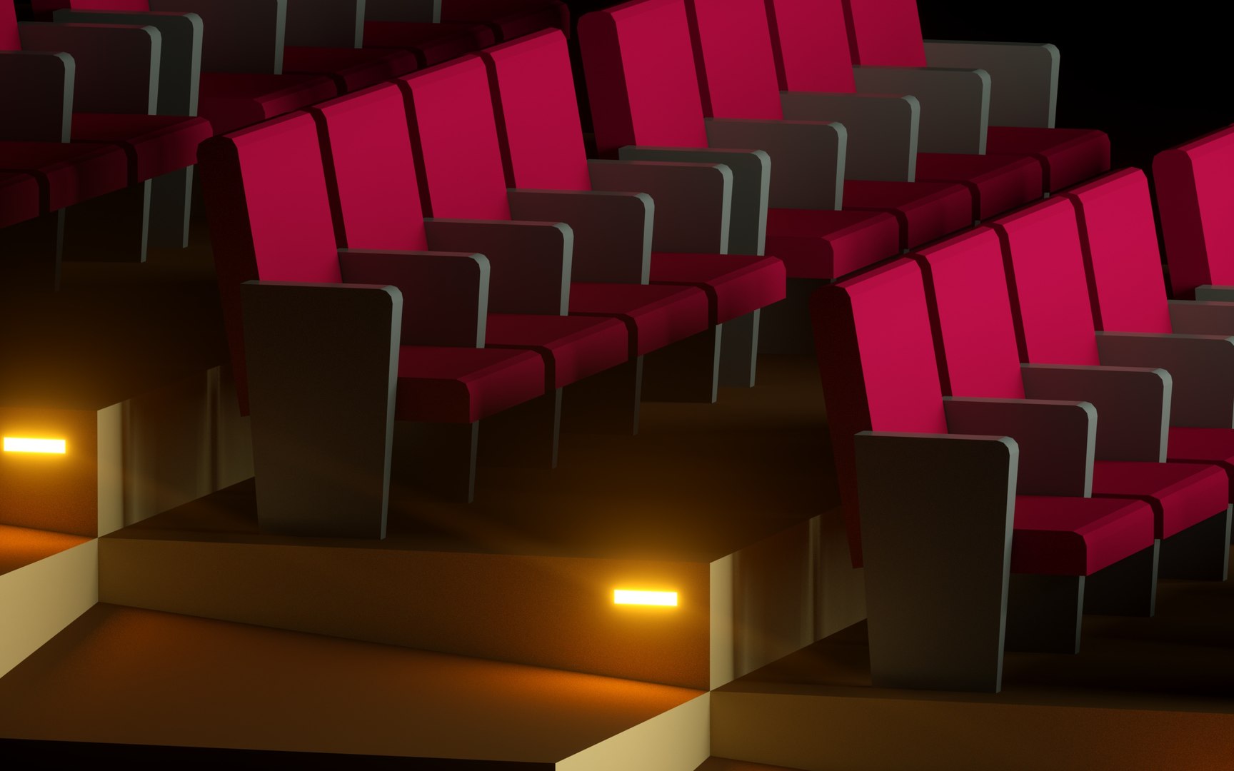 3D Low-poly Cinema Hall Movie Theater Model Model - TurboSquid 1744284