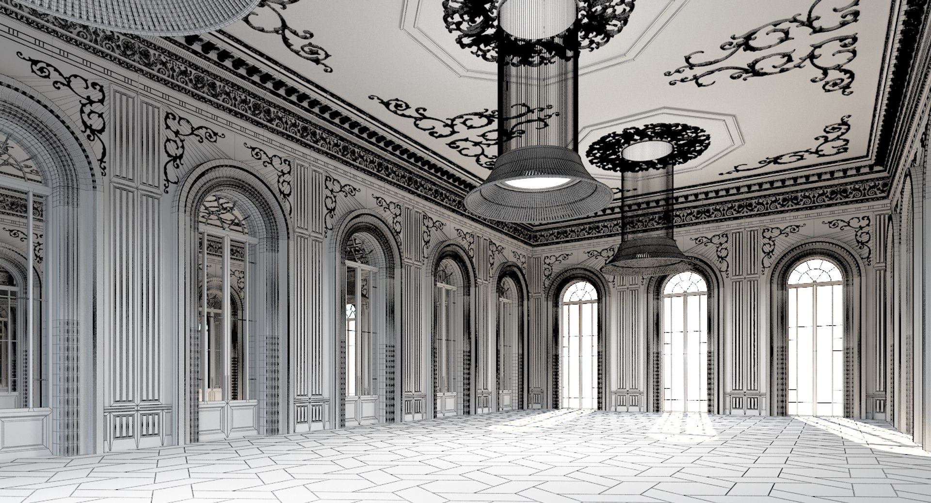 3D Classic Interior Room Scene Model - TurboSquid 1426795