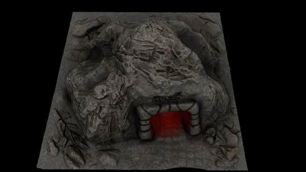 3d model cave enterance