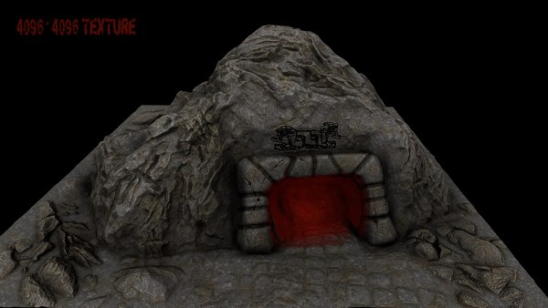 3d model cave enterance