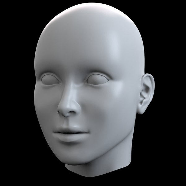 3d basemesh female head mesh character