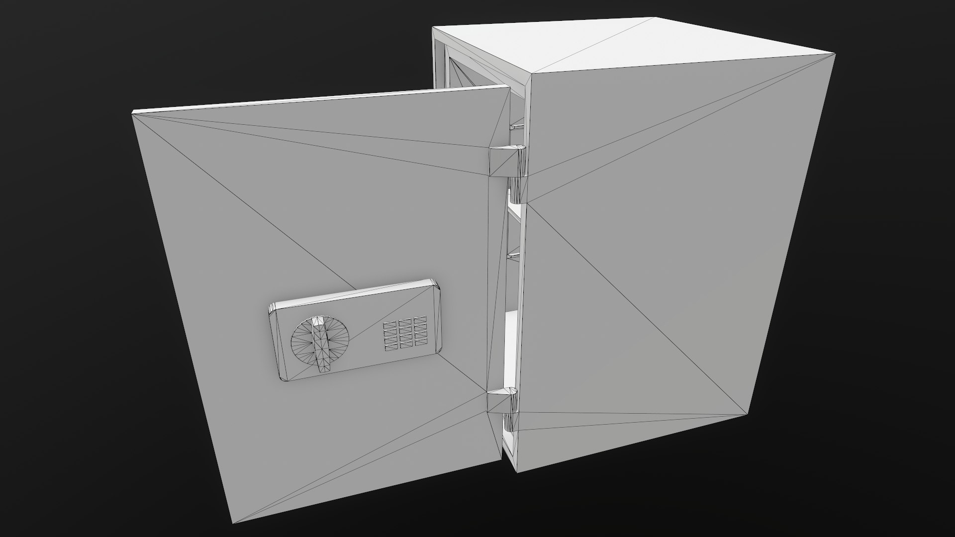Low-poly safe 3D model - TurboSquid 1557990