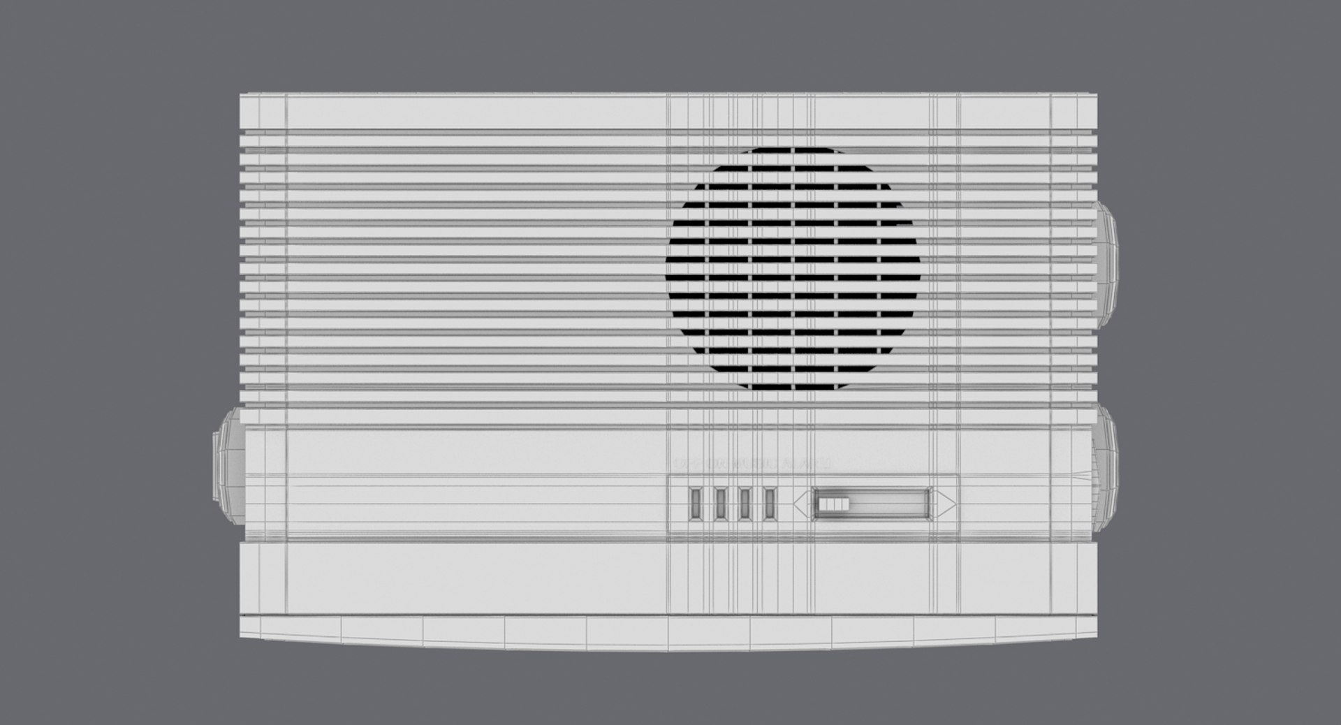 3d Vintage Clock Radio Model