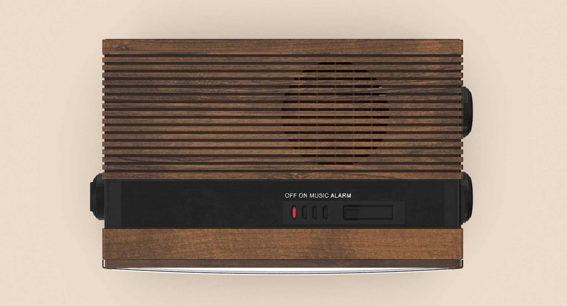 3d Vintage Clock Radio Model