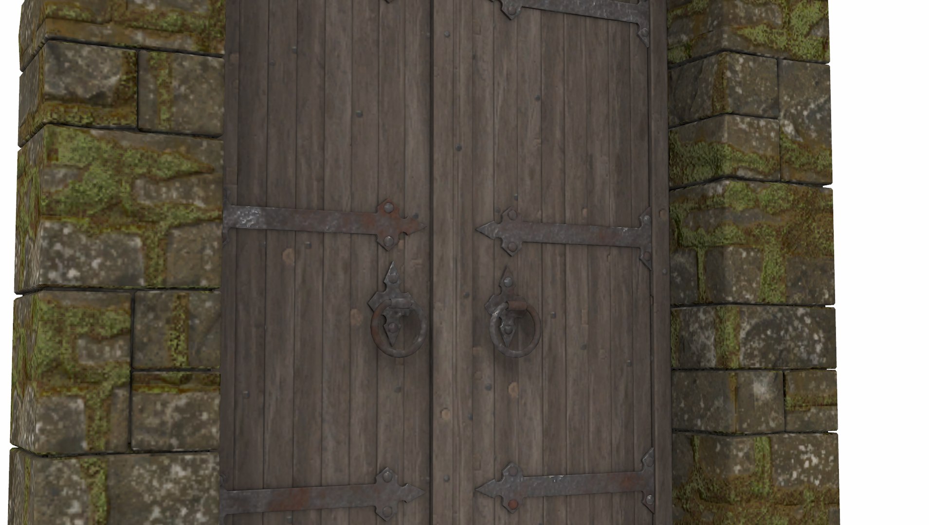 Medieval Wooden Gate 01 3D - TurboSquid 2371130
