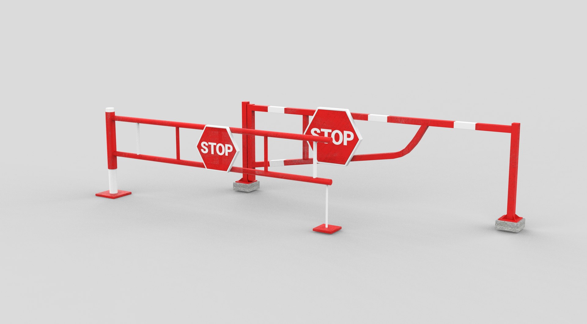 3D Model Road Block Gate 3D Model - TurboSquid 2365895