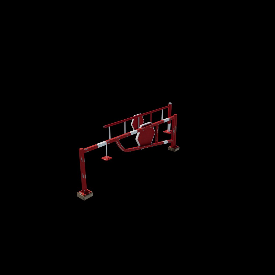 3D Model Road Block Gate 3D Model - TurboSquid 2365895