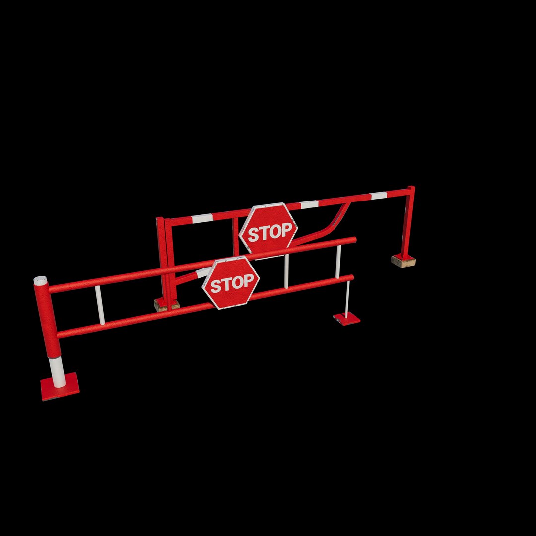 3D Model Road Block Gate 3D Model - TurboSquid 2365895
