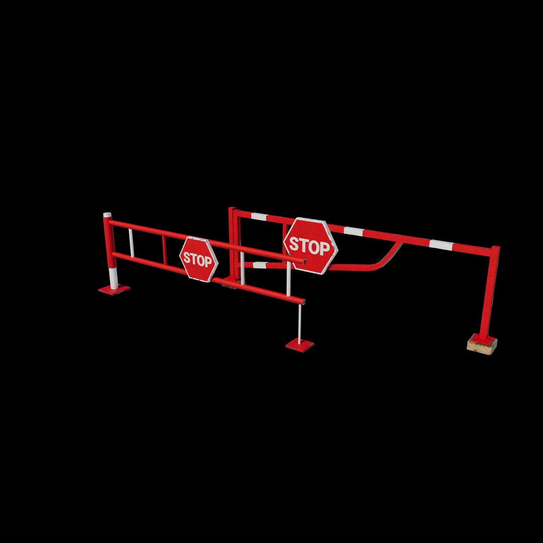 3D Model Road Block Gate 3D Model - TurboSquid 2365895