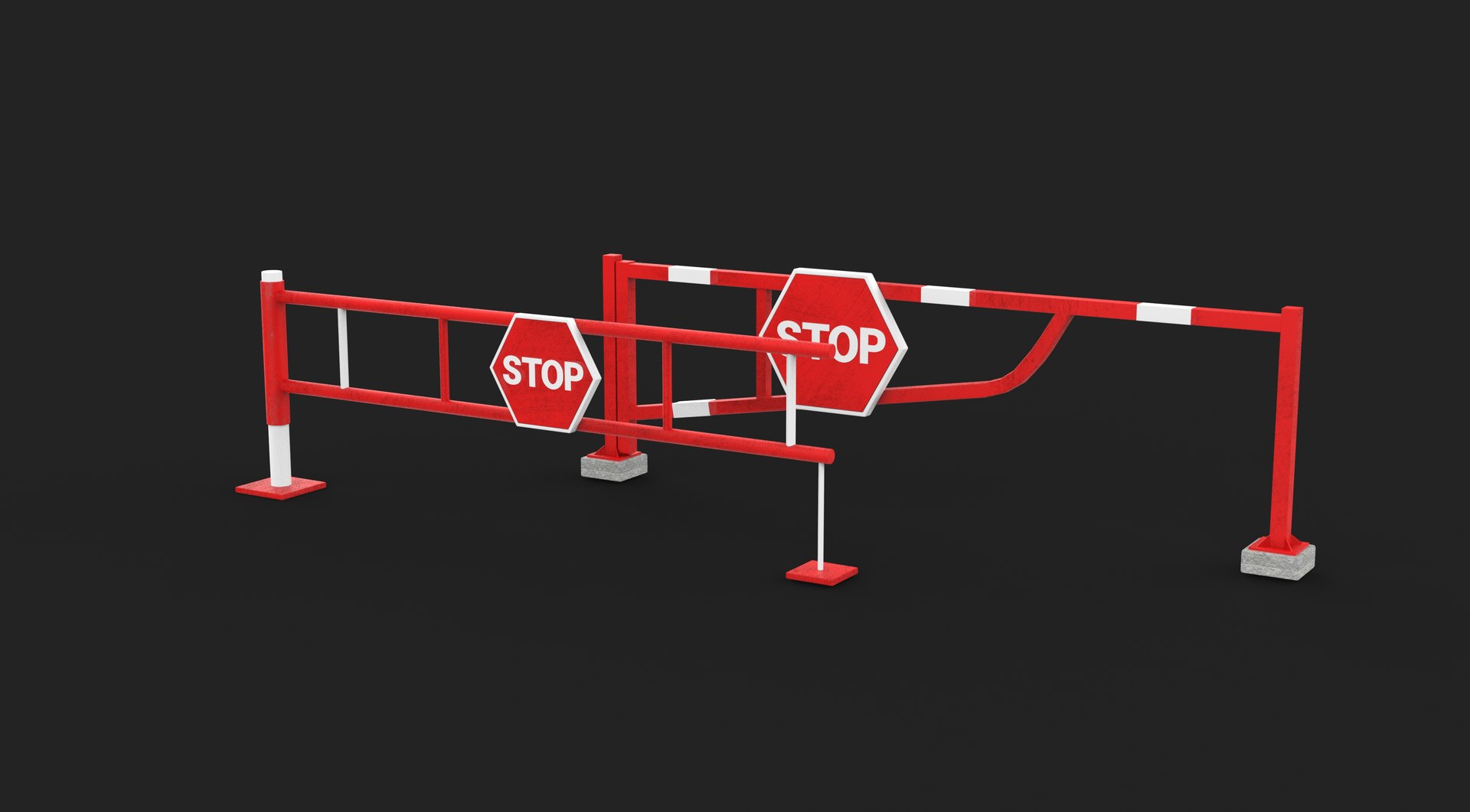 3D Model Road Block Gate 3D Model - TurboSquid 2365895