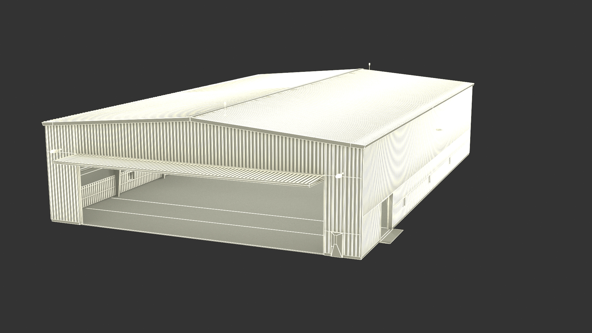 3D Aircraft Hangar Model - TurboSquid 2322909