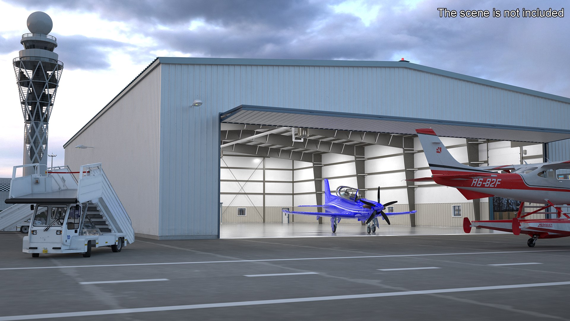 3D Aircraft Hangar Model - TurboSquid 2322909
