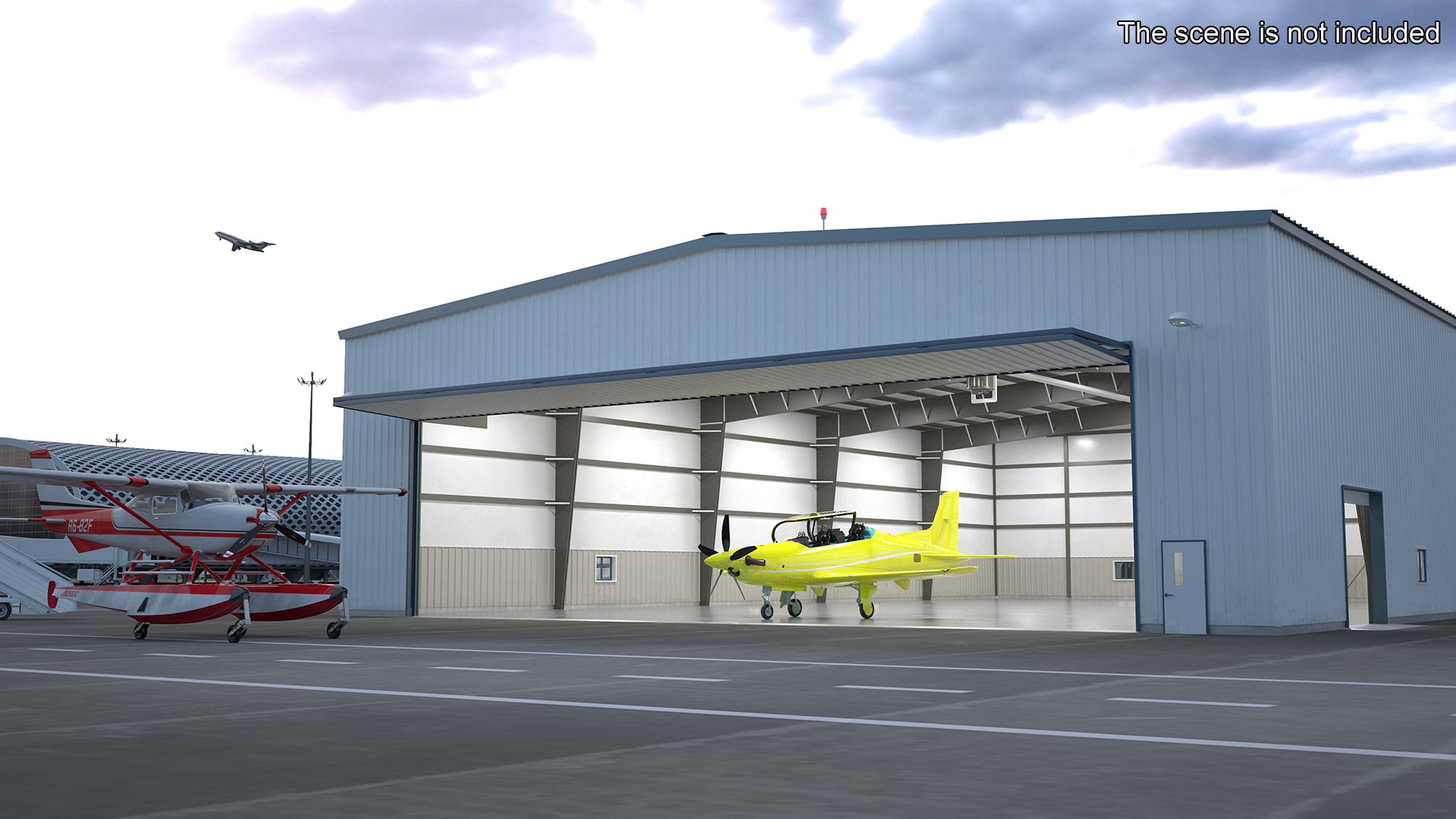 3D Aircraft Hangar Model - TurboSquid 2322909