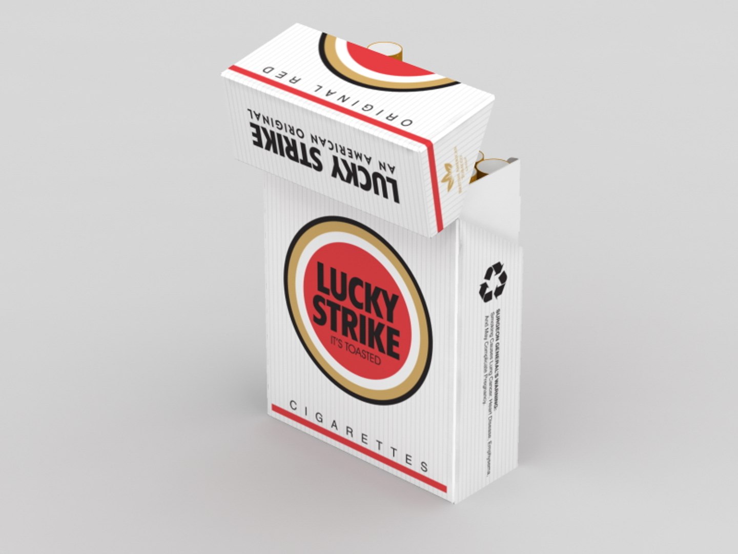 Lucky Strike Cigarette Pack 3ds