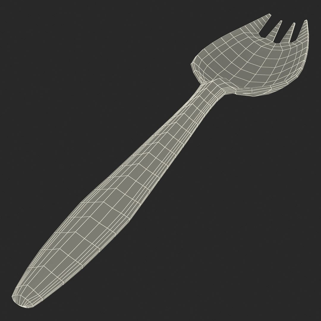 plastic spork 3d max