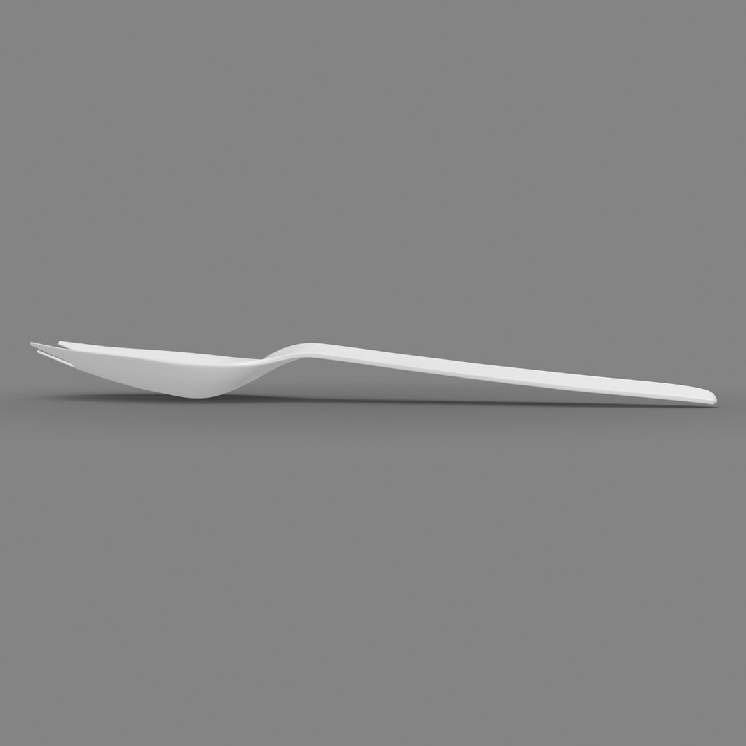 plastic spork 3d max