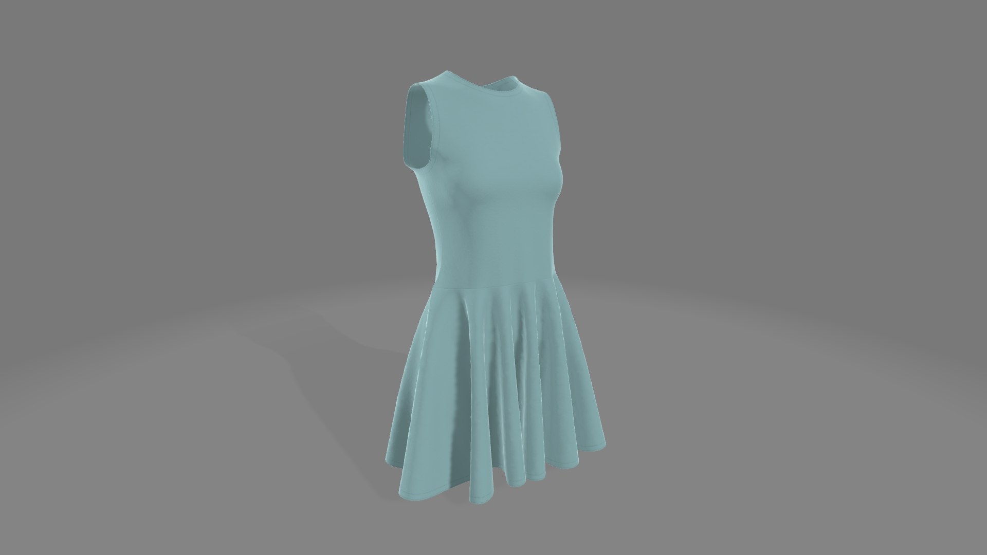3D Model Knit Tunic With Circle Skirt - TurboSquid 1965657