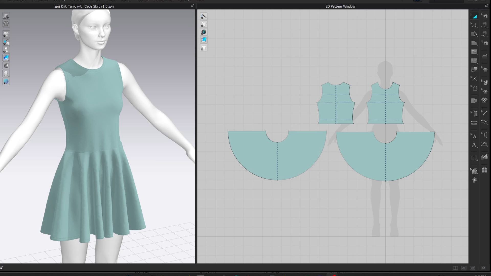 3D Model Knit Tunic With Circle Skirt - TurboSquid 1965657