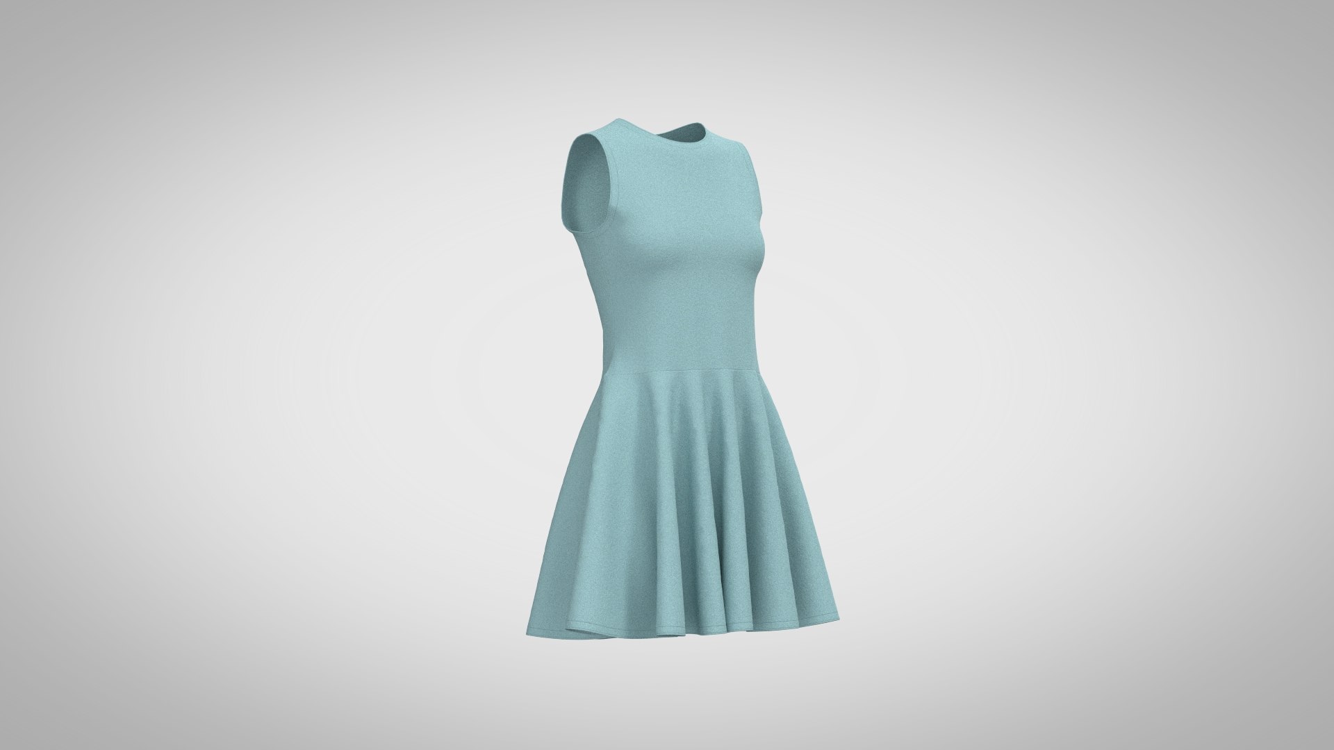 3D Model Knit Tunic With Circle Skirt - TurboSquid 1965657