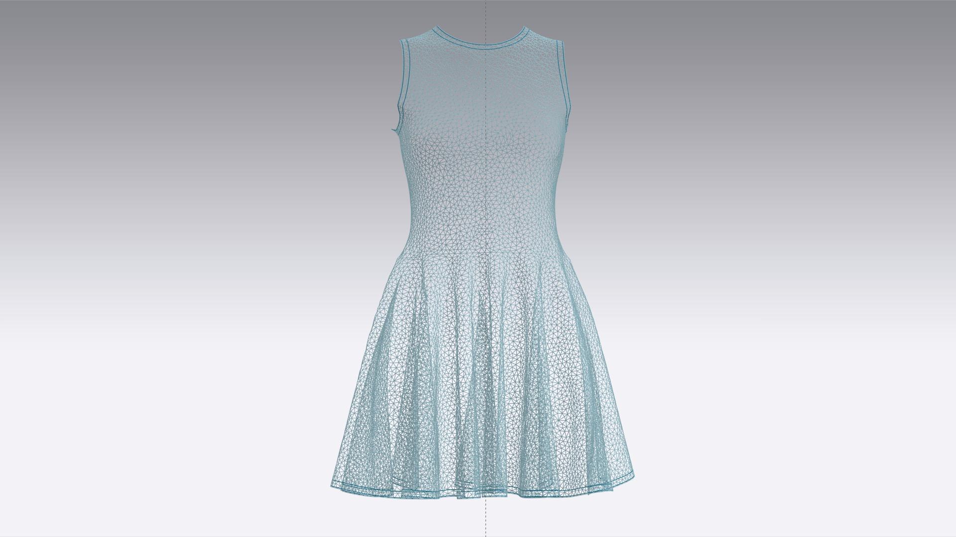 3D Model Knit Tunic With Circle Skirt - TurboSquid 1965657