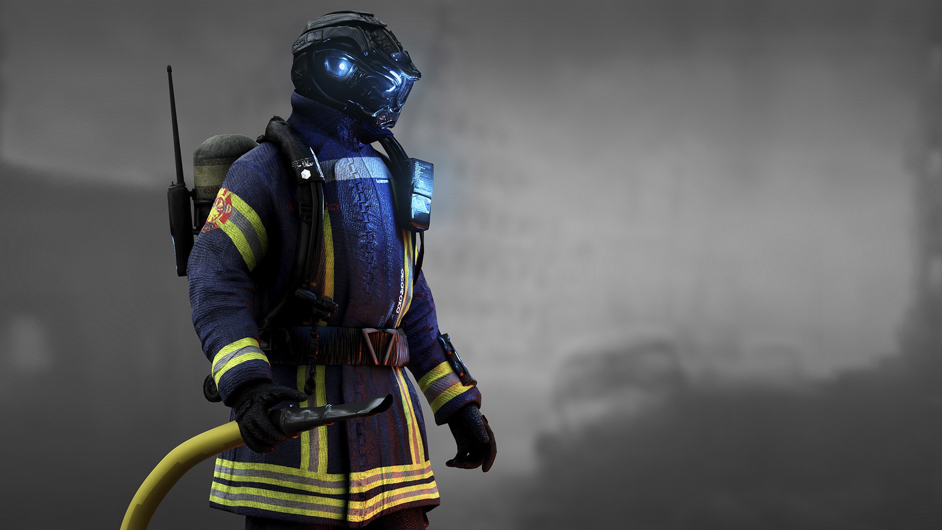 3D Sci Fi Firefighter Model - TurboSquid 2400828